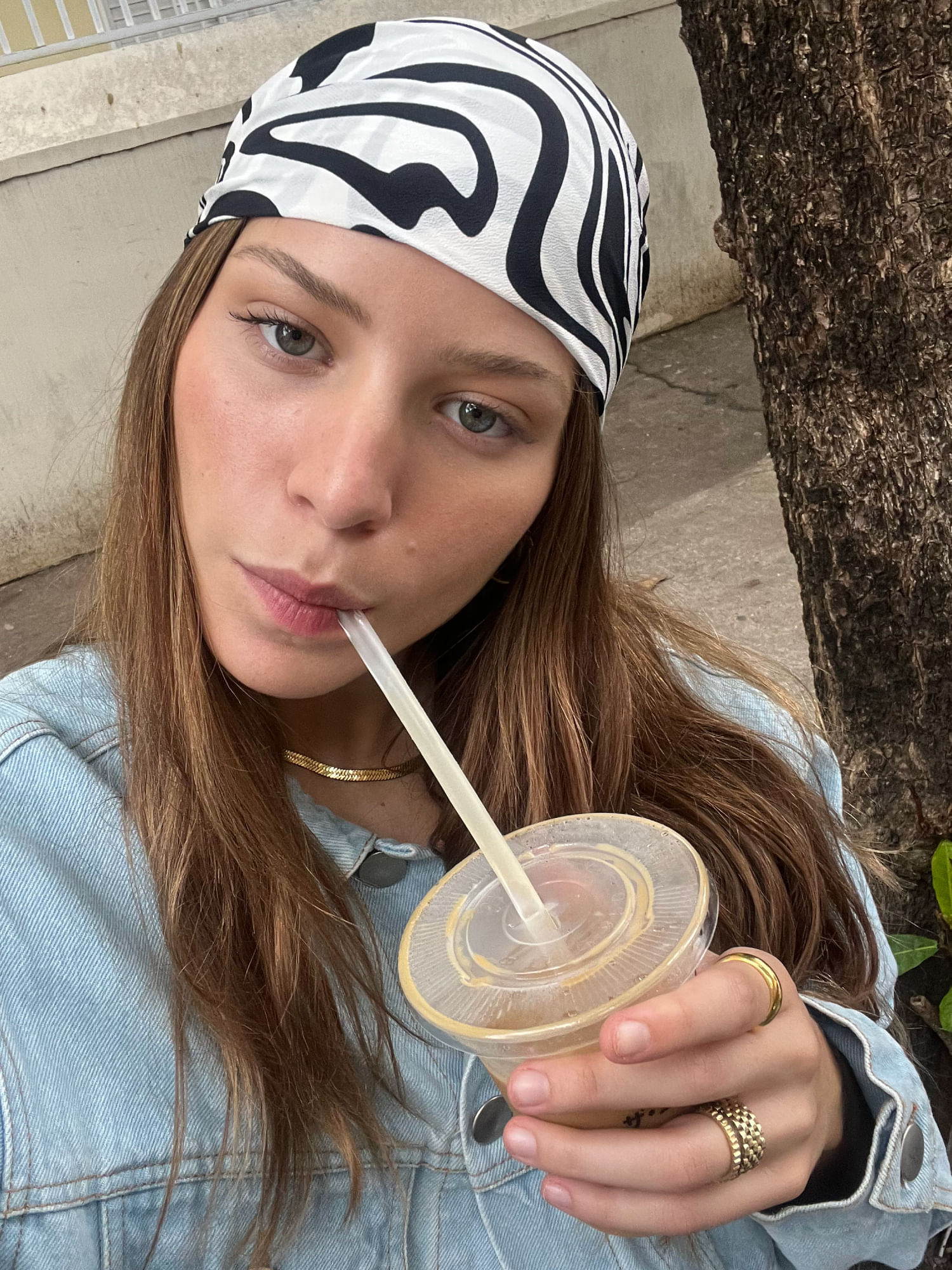 Bandana Seda Marble Preto - Shop Makai